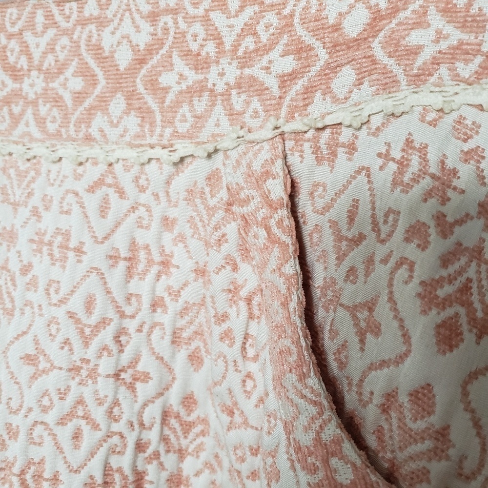 Free People Damask Mini Skater Skirt - Gem